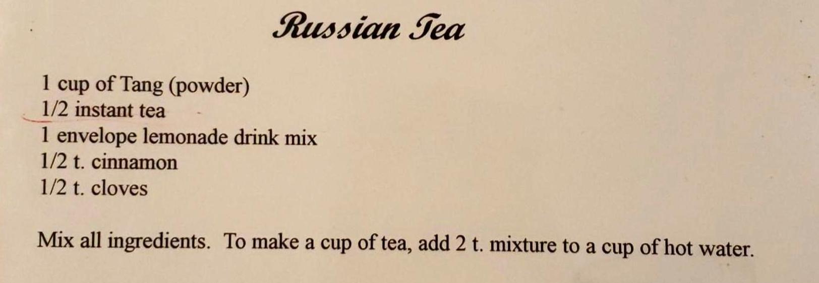 Russian Tea - Cleazel's Kitchen